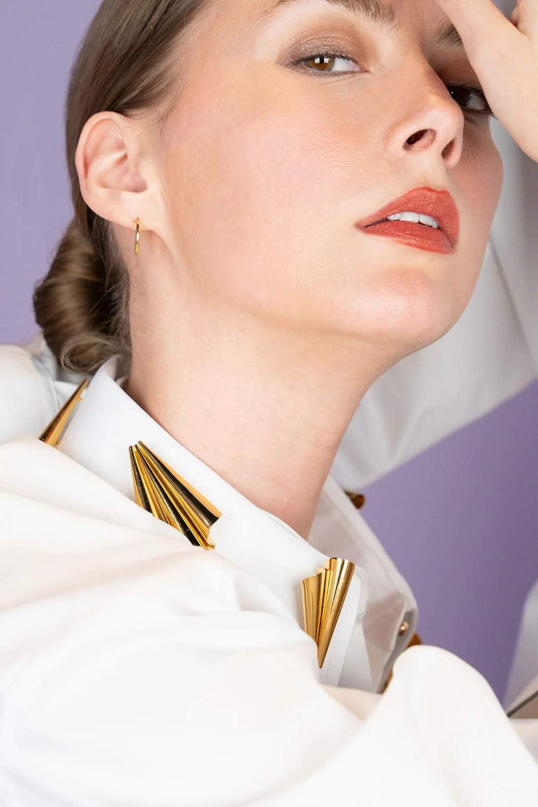 Women's White Button Down Shirt | Detachable Collar | LIIEVE