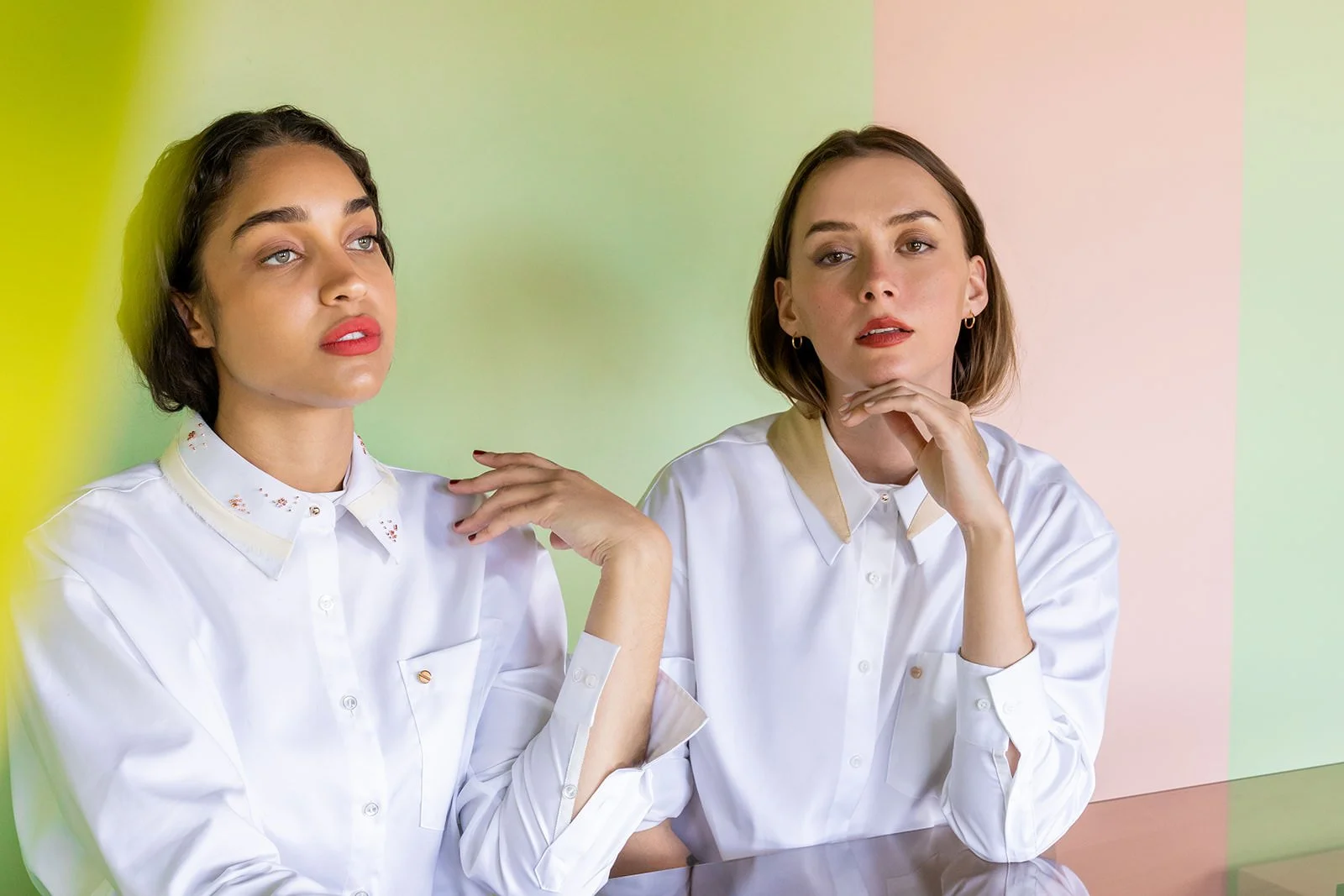 Women's White Button Down Shirt | Detachable Collar | LIIEVE