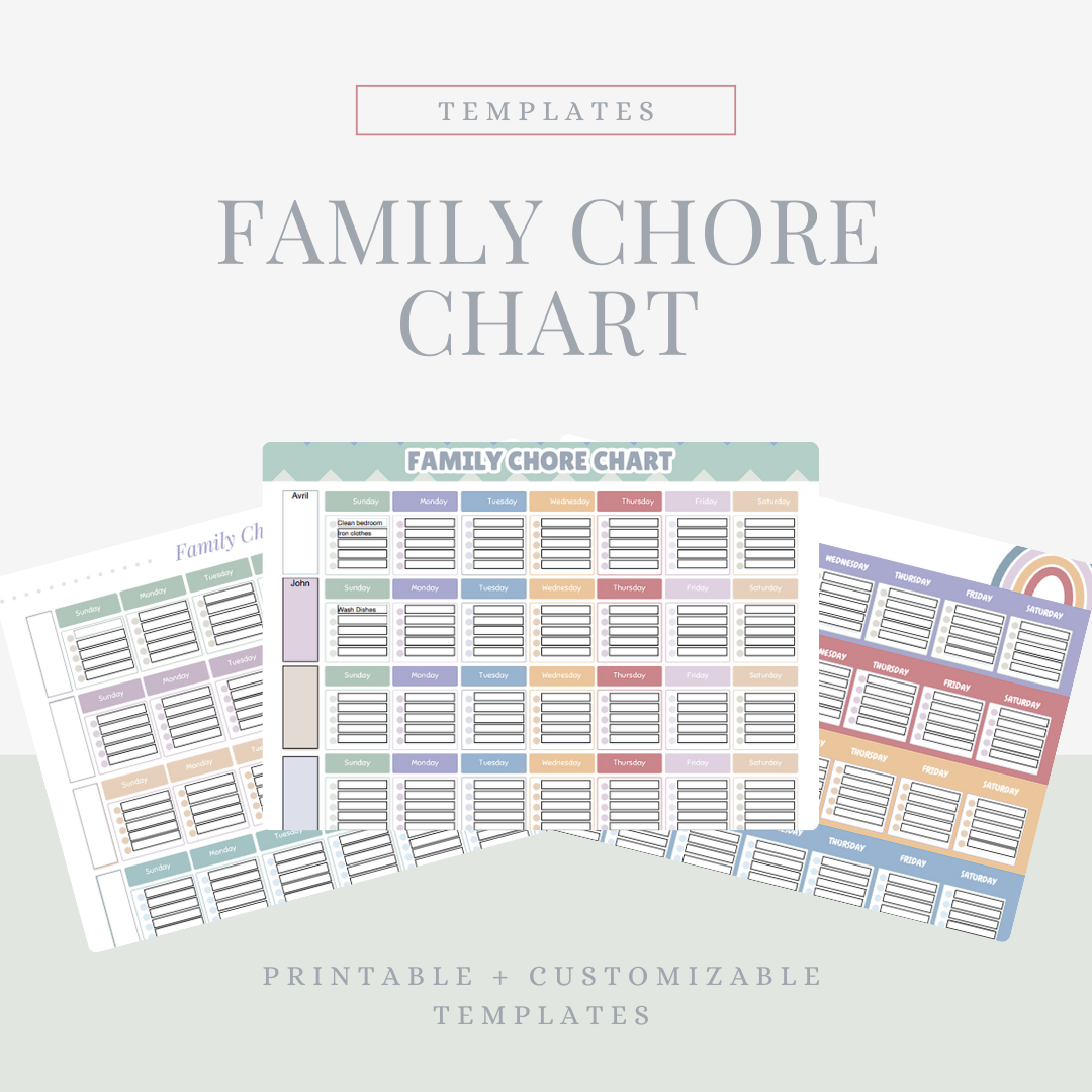Customizable Chore Chart Template