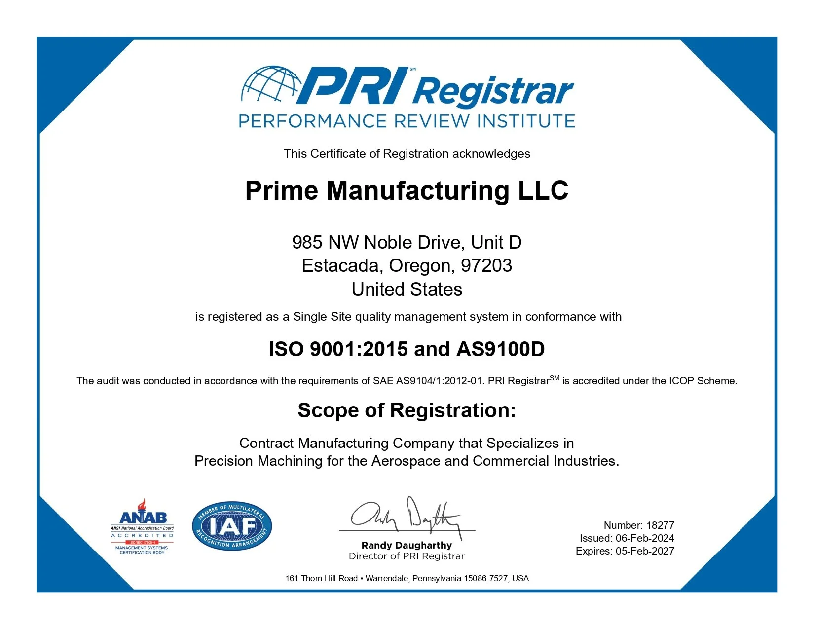 Advanced Systems: AS9100 & CAD/CAM Technology — Prime Manufacturing