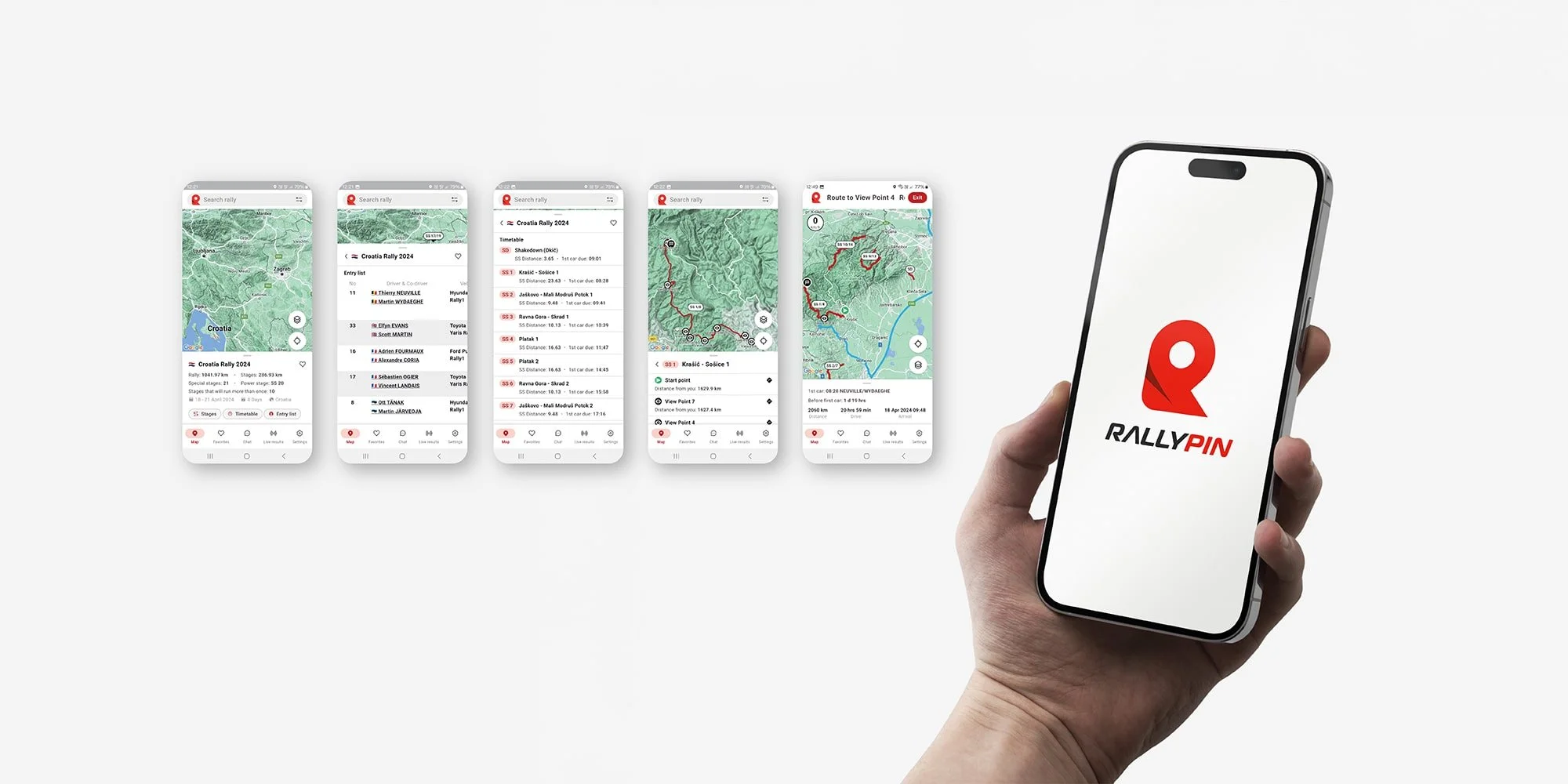 RallyPin | App for tracking rally events