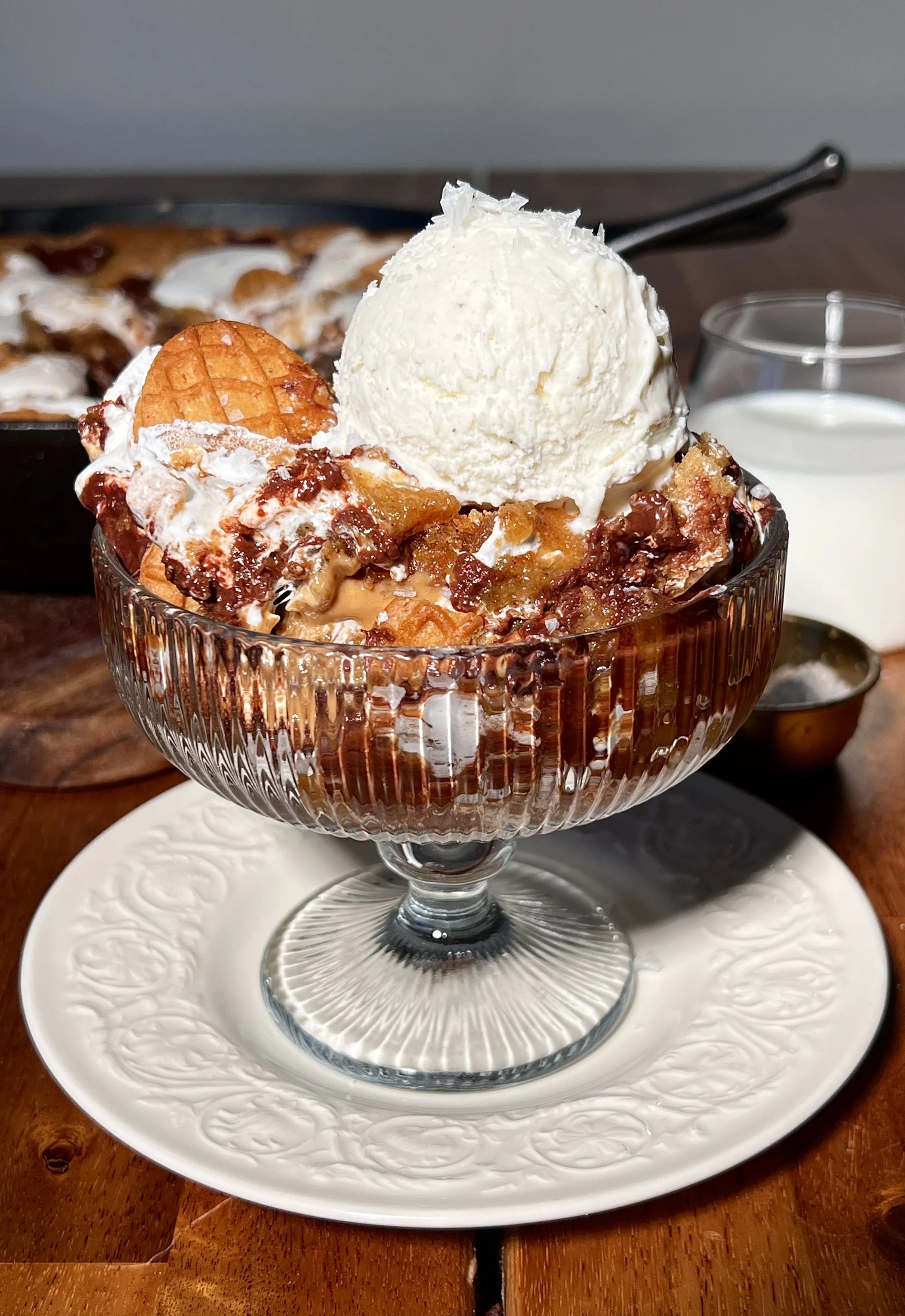 Fluffernutter Chocolate Chip Cookie Skillet (with Brown Butter) — Well ...