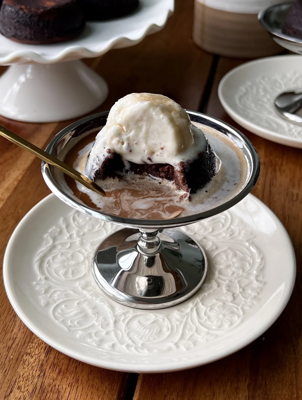Mini Brown Butter Lava Cake Affogatos — Well Made by Kiley