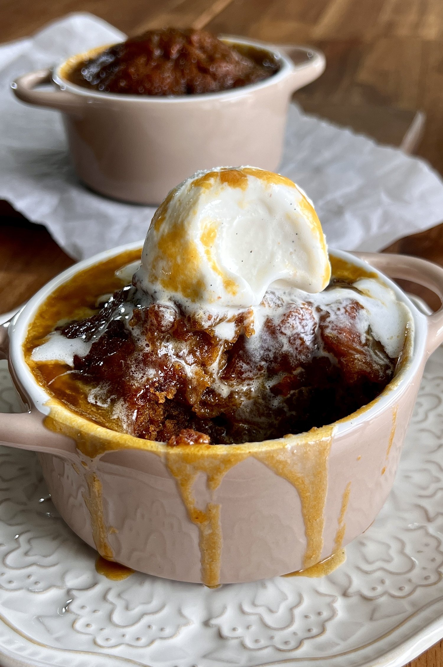 Pumpkin Sticky Toffee Puddings for Two — Well Made by Kiley
