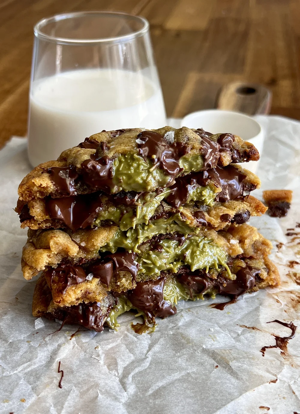 Brown Butter Dubai Chocolate Chip Cookies — Well Made by Kiley