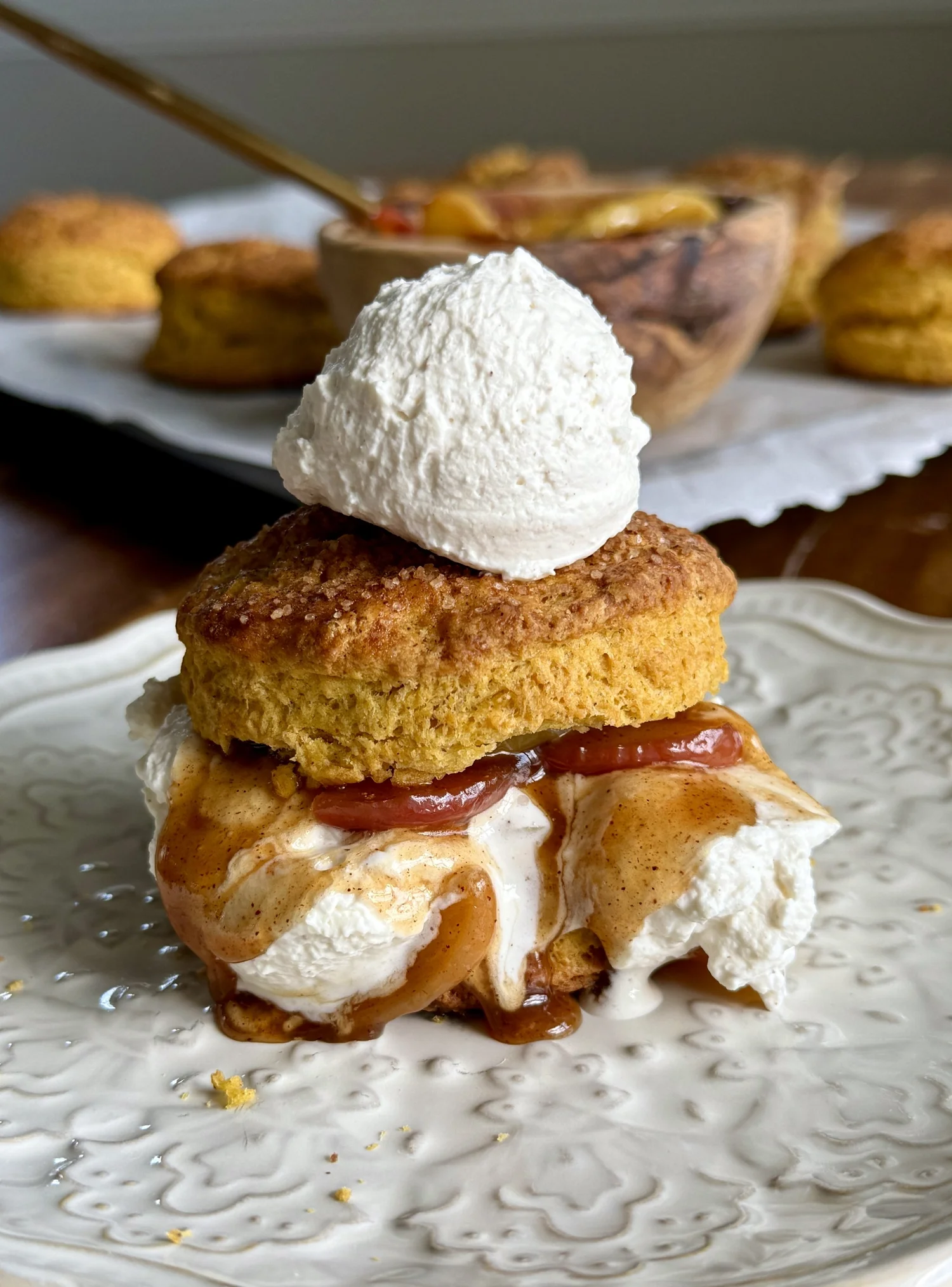 Sourdough Pumpkin Shortcakes with Warm Cinnamon Apples — Well Made by Kiley