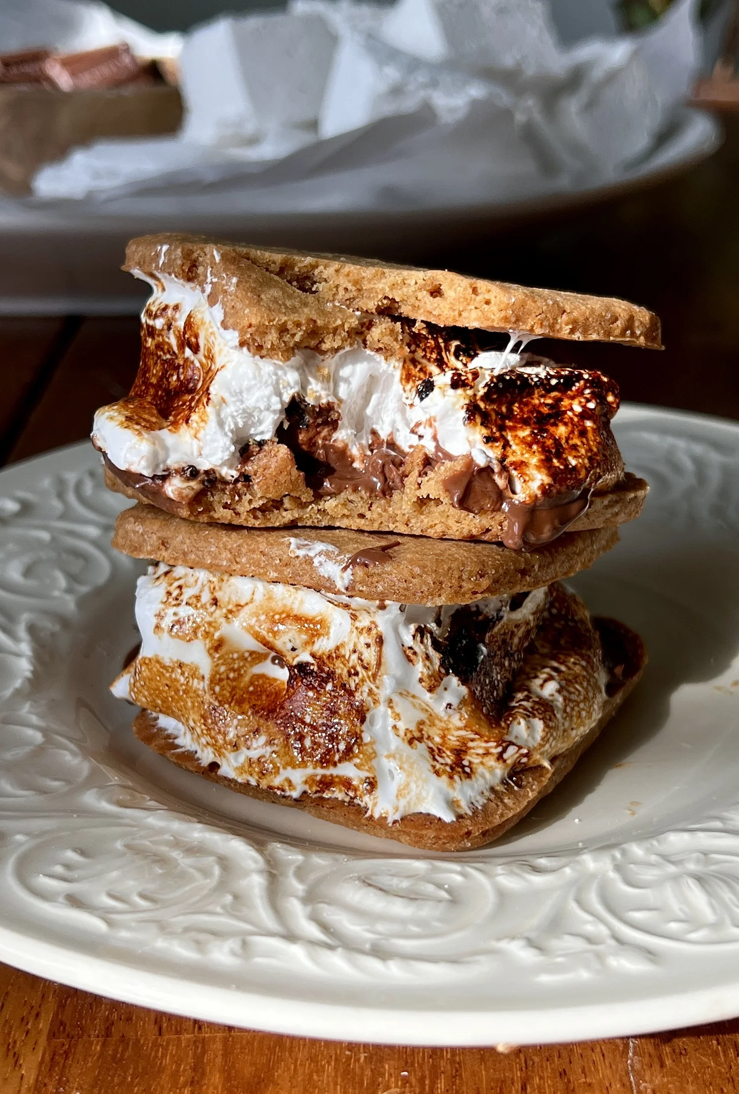 Homemade S’mores with Brown Butter Shortbread Graham Crackers and ...