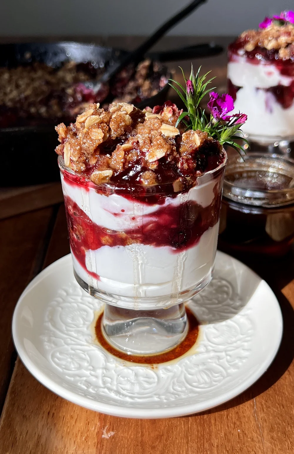 Brown Butter Berry Crisp Parfaits with Maple Cinnamon Brown Butter ...