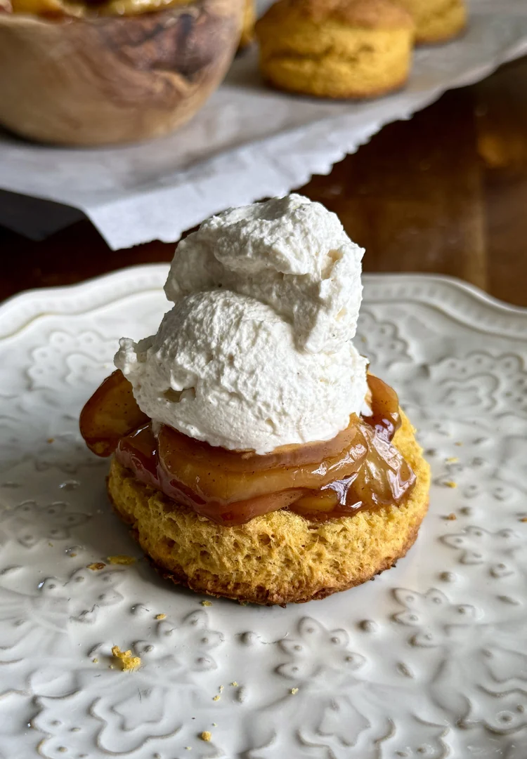 Sourdough Pumpkin Shortcakes with Warm Cinnamon Apples — Well Made by Kiley