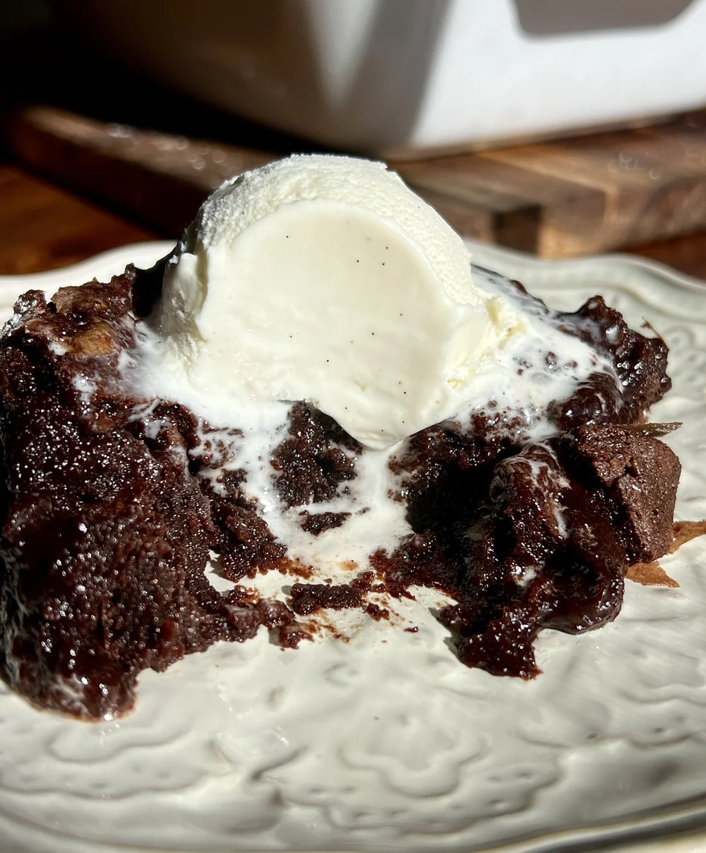 Deep Dish Brown Butter Molten Lava Cake — Well Made by Kiley