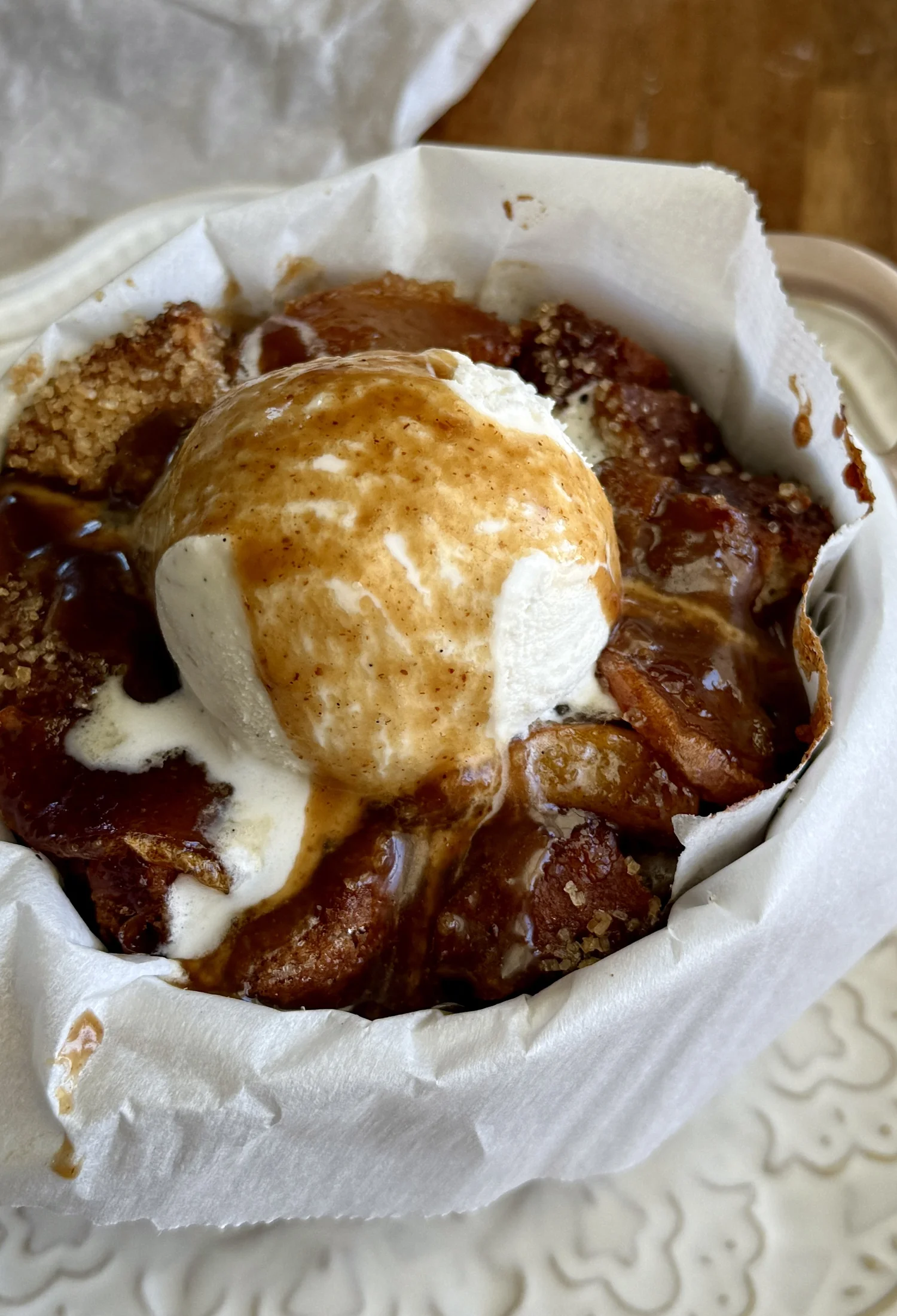 Apple Cider Donut Bread Puddings for Two — Well Made by Kiley