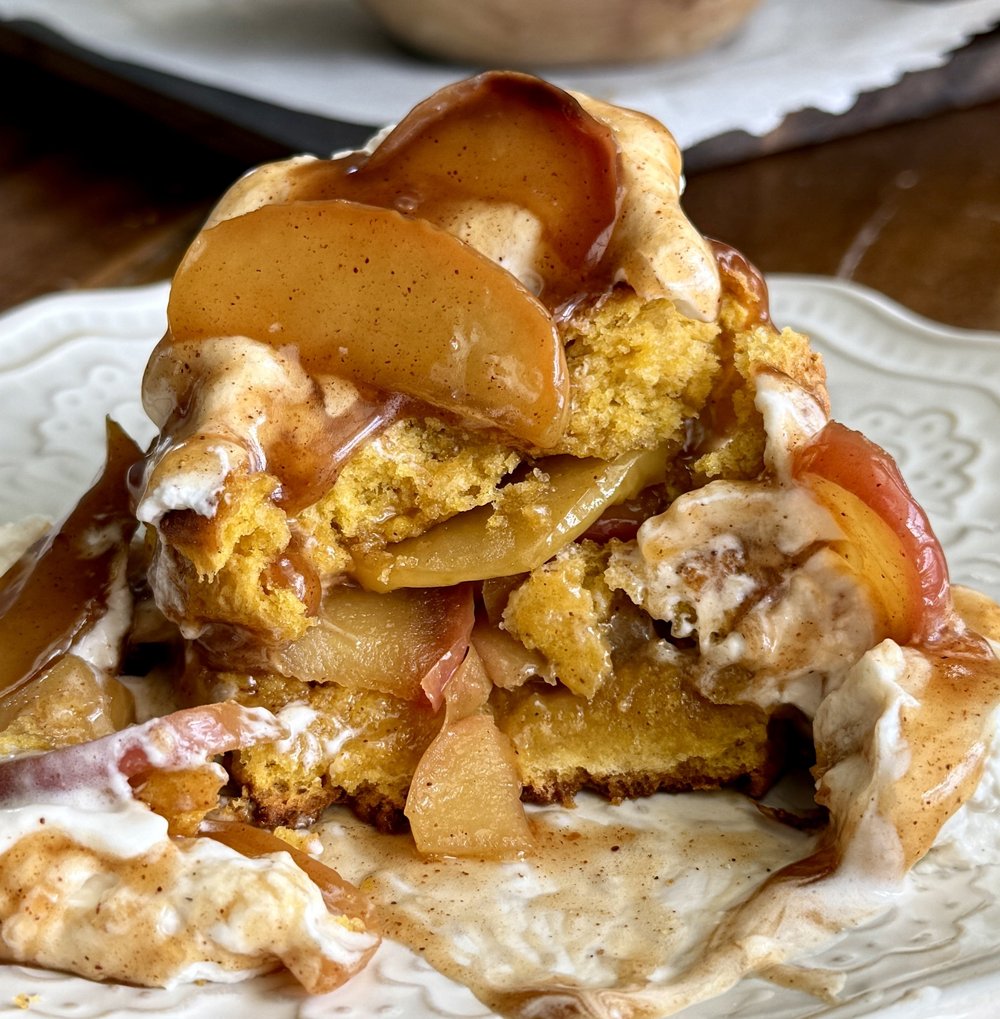 Sourdough Pumpkin Shortcakes with Warm Cinnamon Apples — Well Made by Kiley