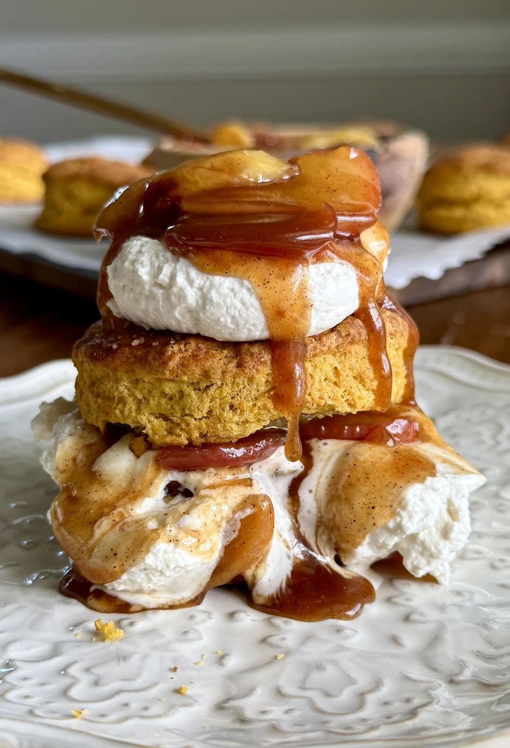 Sourdough Pumpkin Shortcakes with Warm Cinnamon Apples — Well Made by Kiley