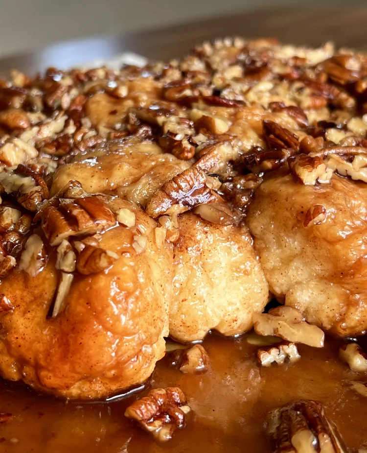Sticky Pecan Caramel Monkey Bread — Well Made by Kiley