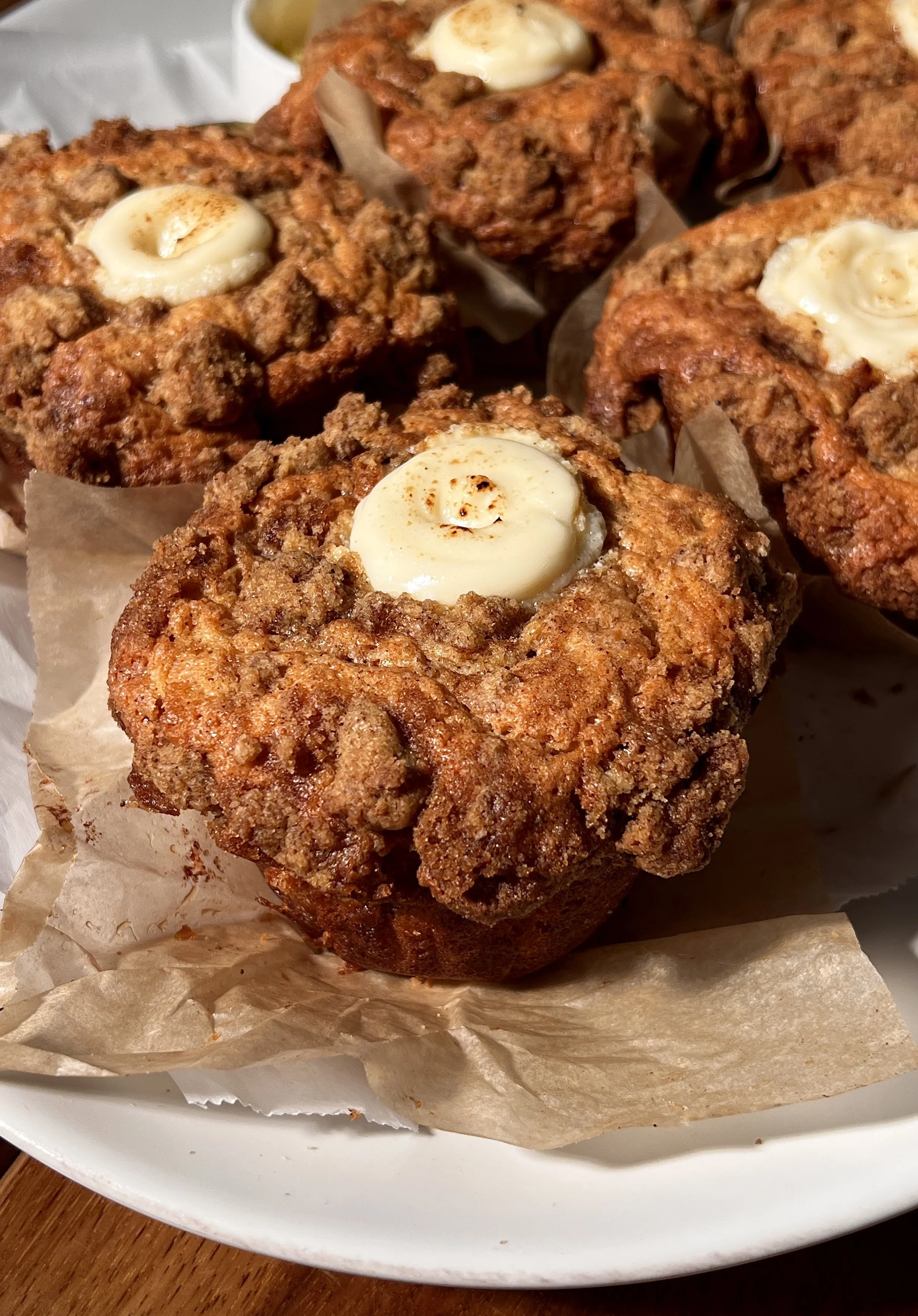 Brown Butter Cinnamon Roll Cream Cheese Muffins — Well Made by Kiley