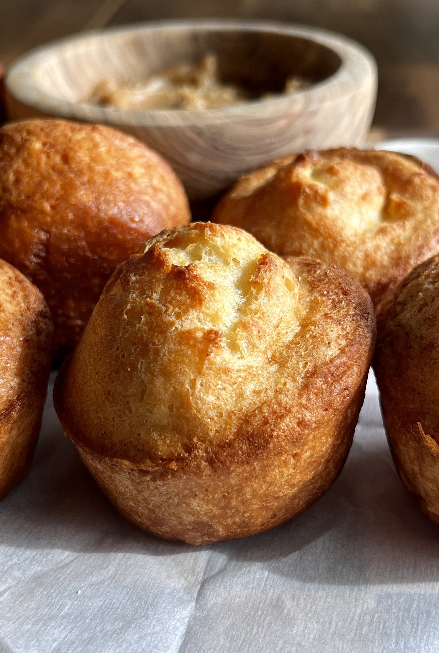 Sourdough Popovers with Whipped Honey Cinnamon Butter — Well Made by Kiley