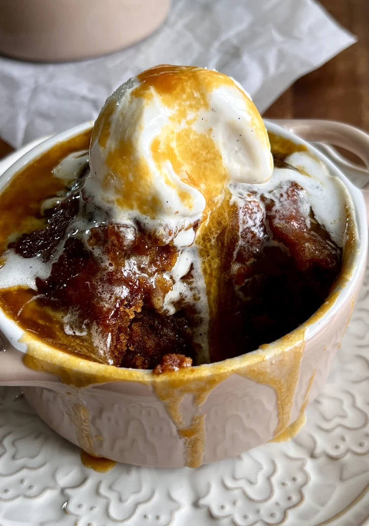 Pumpkin Sticky Toffee Puddings for Two — Well Made by Kiley