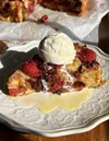 Dark Chocolate Raspberry Bread Pudding — Well Made by Kiley