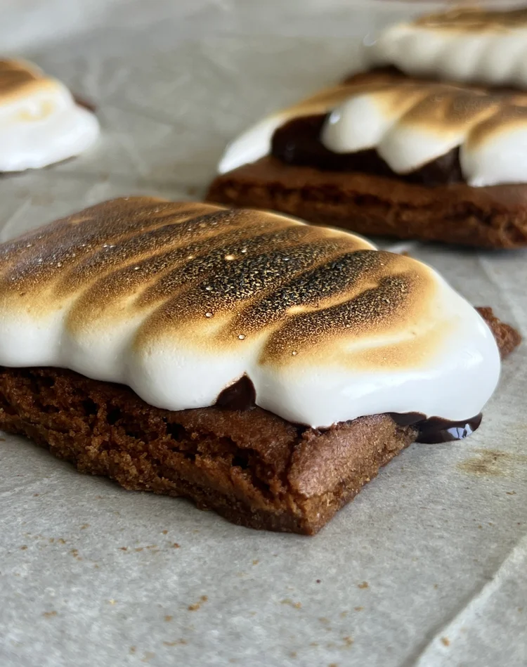 Open-Faced S’mores w/ Sourdough Graham Crackers — Well Made by Kiley