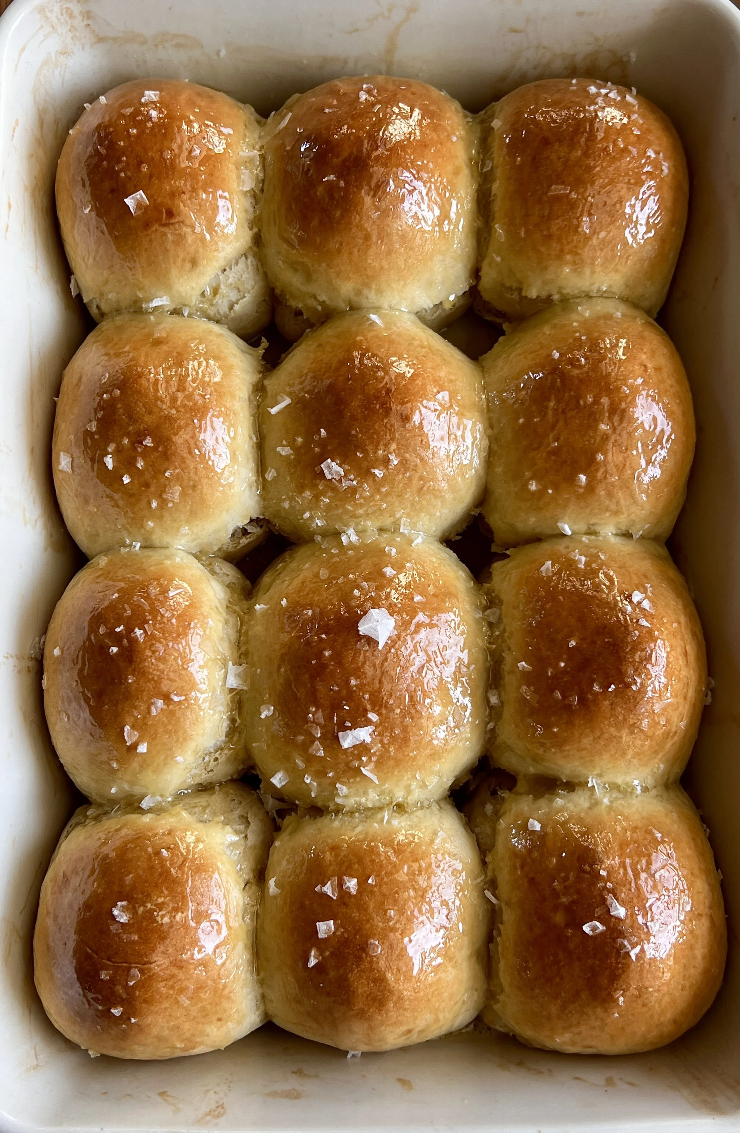 Salted Honey Butter Sourdough Parker House Rolls — Well Made by Kiley