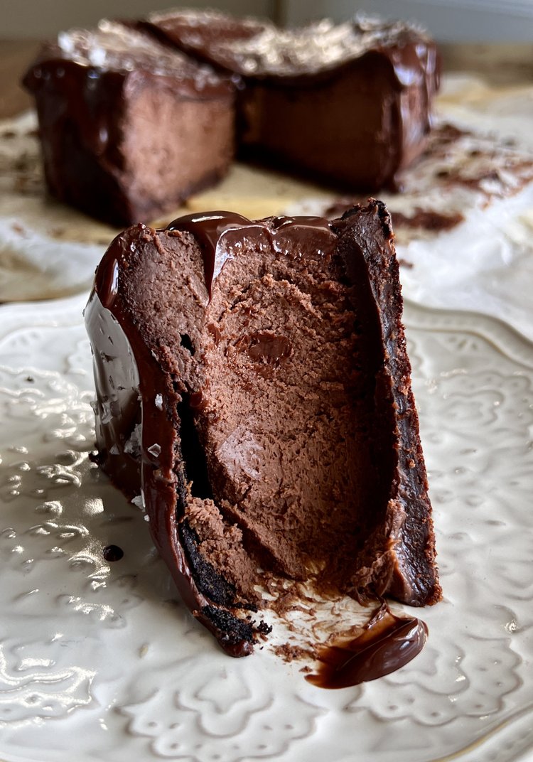 Mini Mocha Brownie Chocolate Basque Cheesecake — Well Made by Kiley