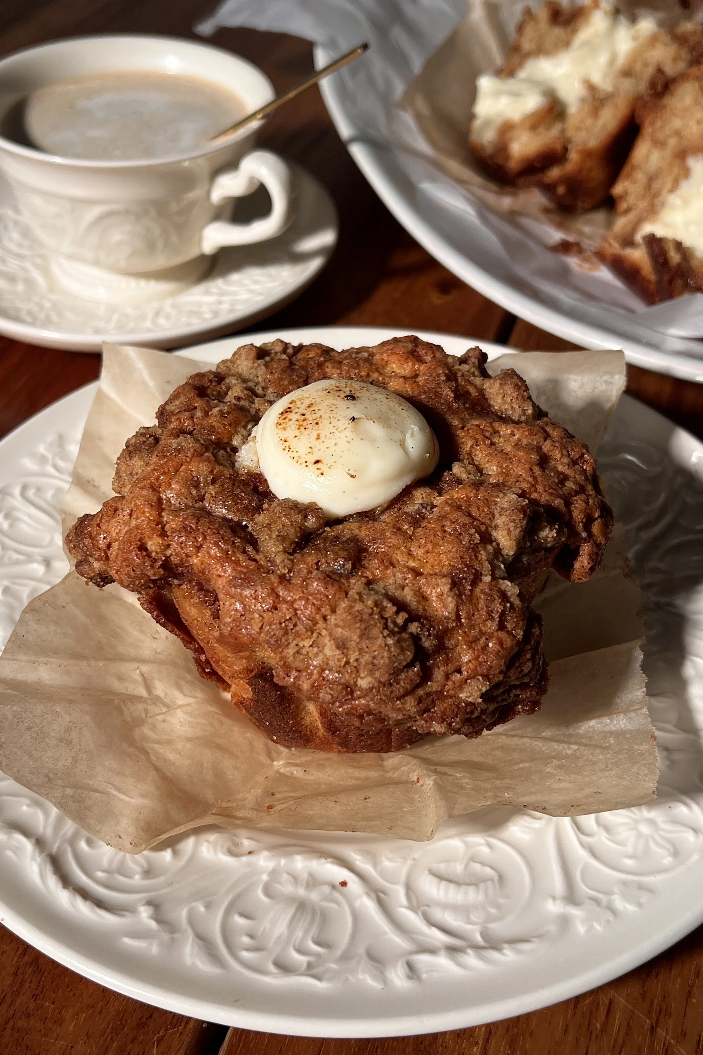 Brown Butter Cinnamon Roll Cream Cheese Muffins — Well Made by Kiley