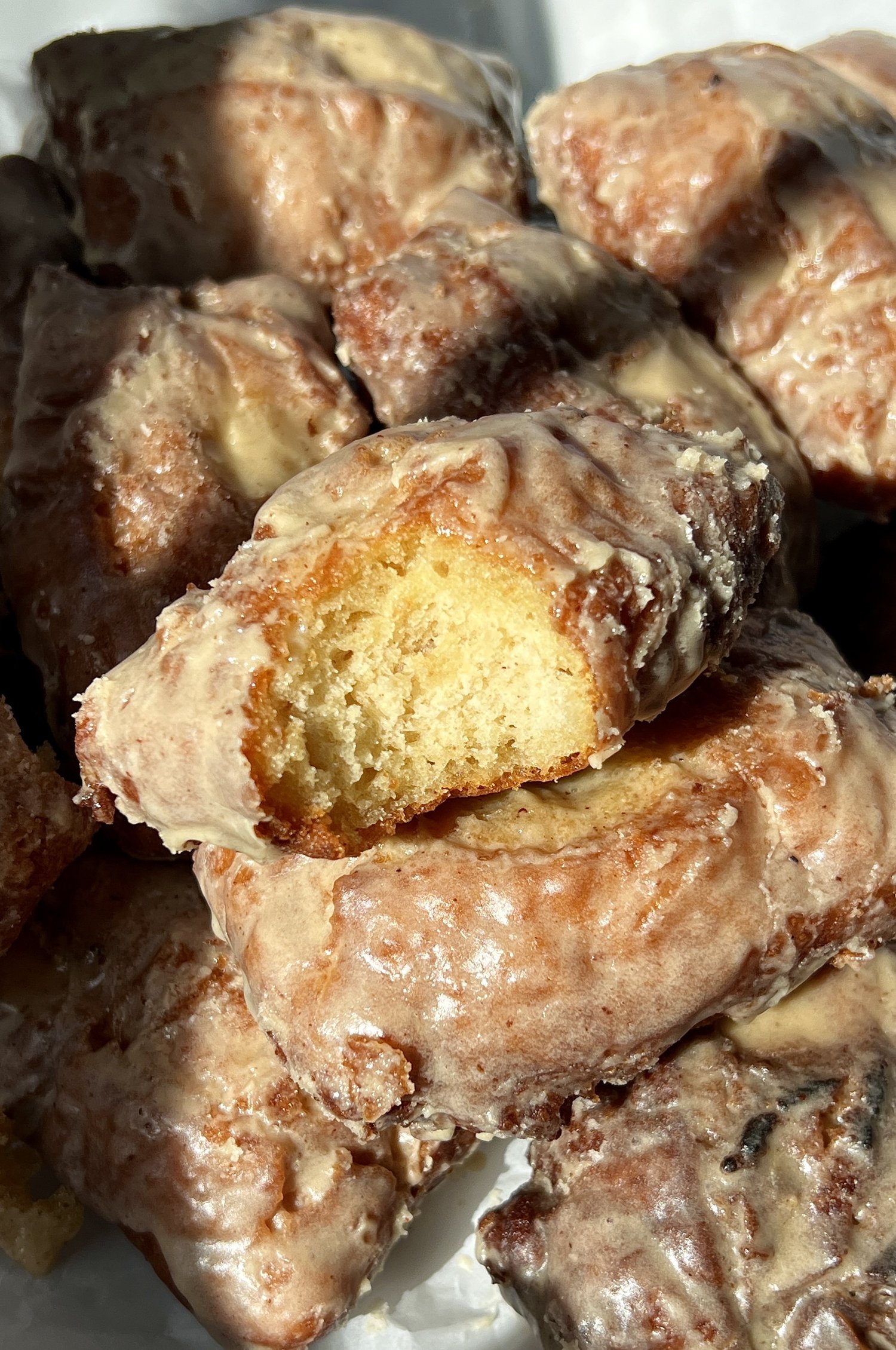 Old-Fashioned Buttermilk Donuts Bars with Brown Butter Maple Vanilla Bean Glaze — Well Made by Kiley