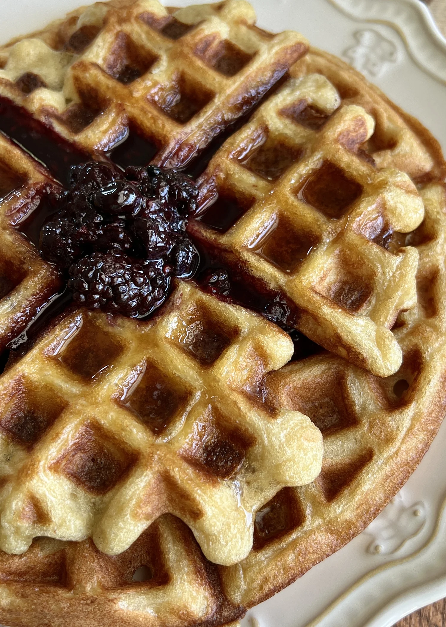 Overnight Sourdough Waffles — Well Made by Kiley