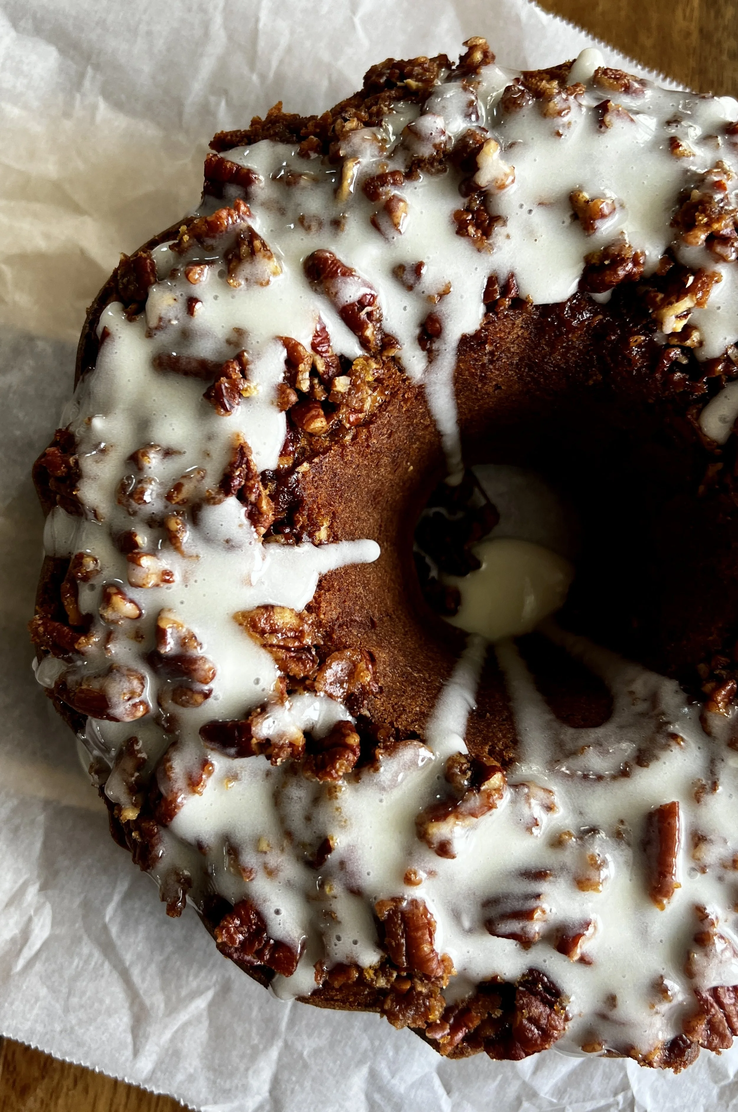 Pecan Praline Sourdough Pumpkin Bundt Cake — Well Made by Kiley