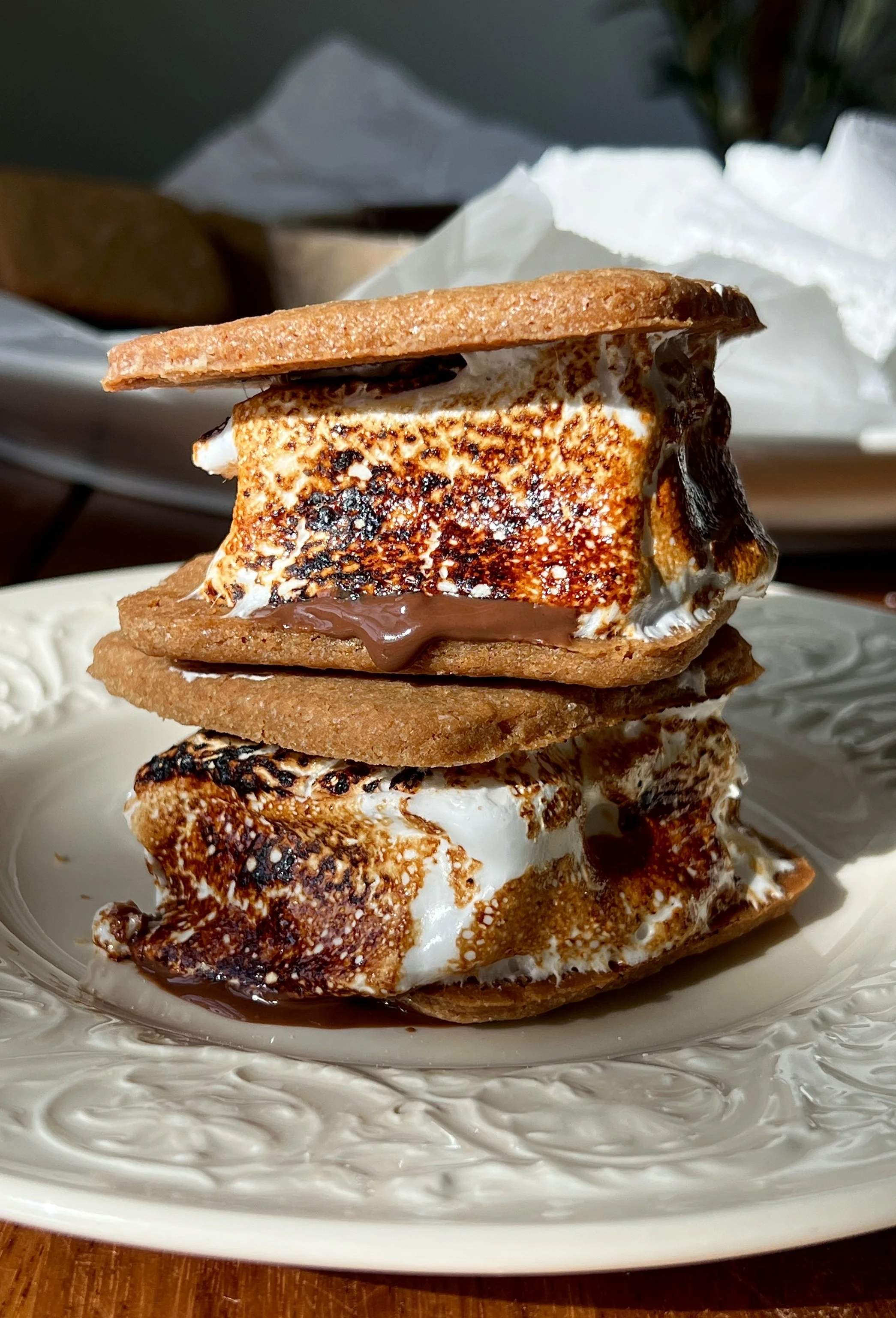 Homemade S’mores with Brown Butter Shortbread Graham Crackers and ...