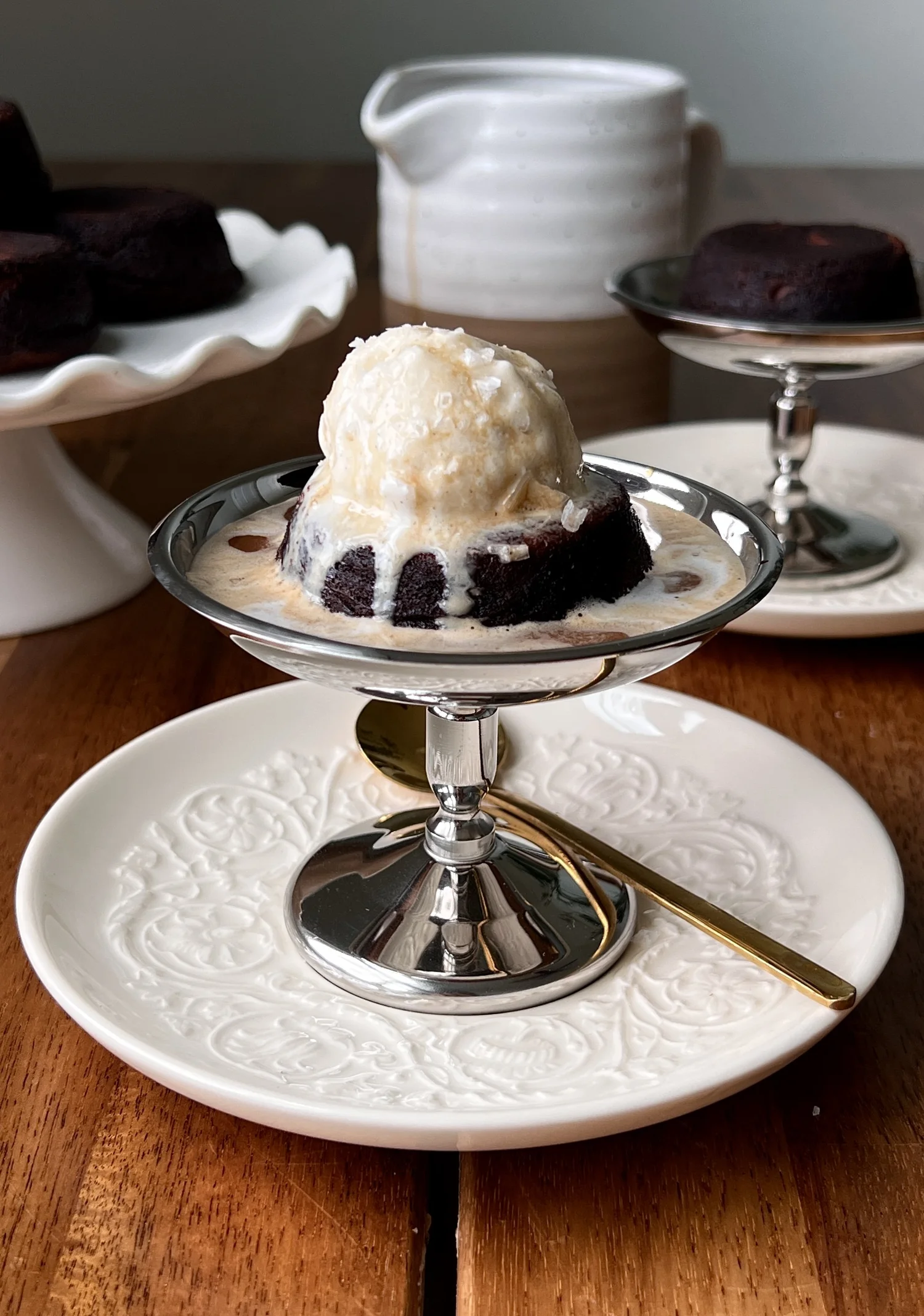 Mini Brown Butter Lava Cake Affogatos — Well Made by Kiley
