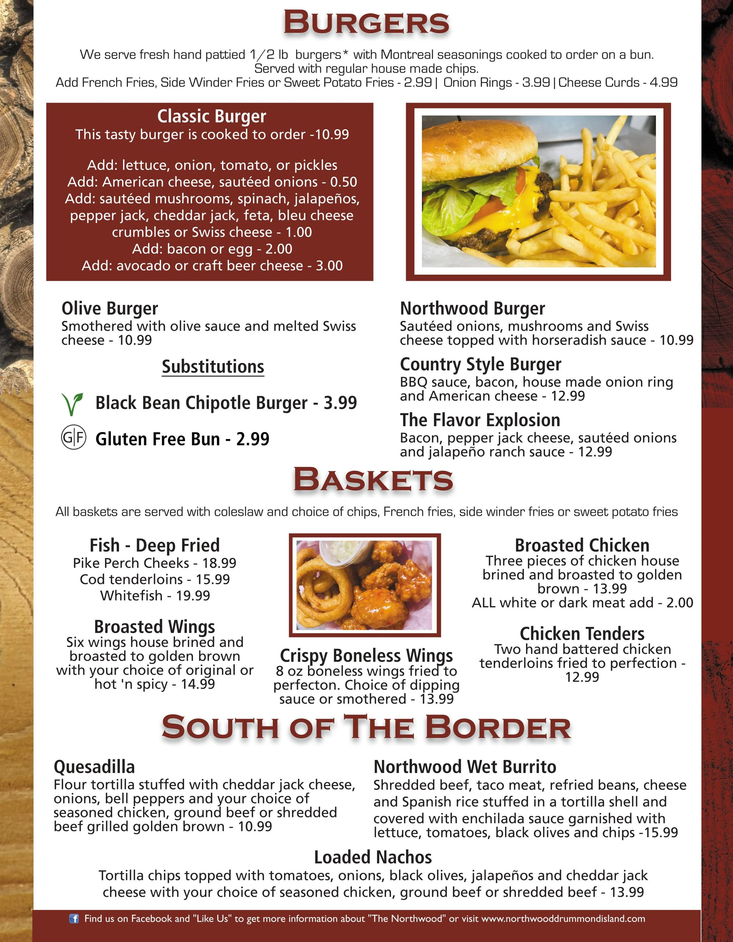 Menus — The Northwood Restaurant & Bar
