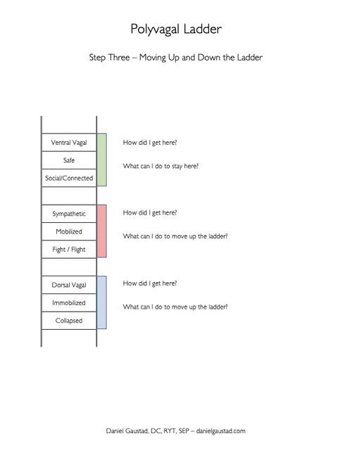Polyvagal Ladder Worksheets and Diagrams — Daniel Gaustad, SEP ...
