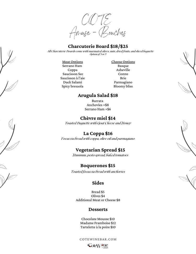 Amuse Bouche — Cote Wine Bar