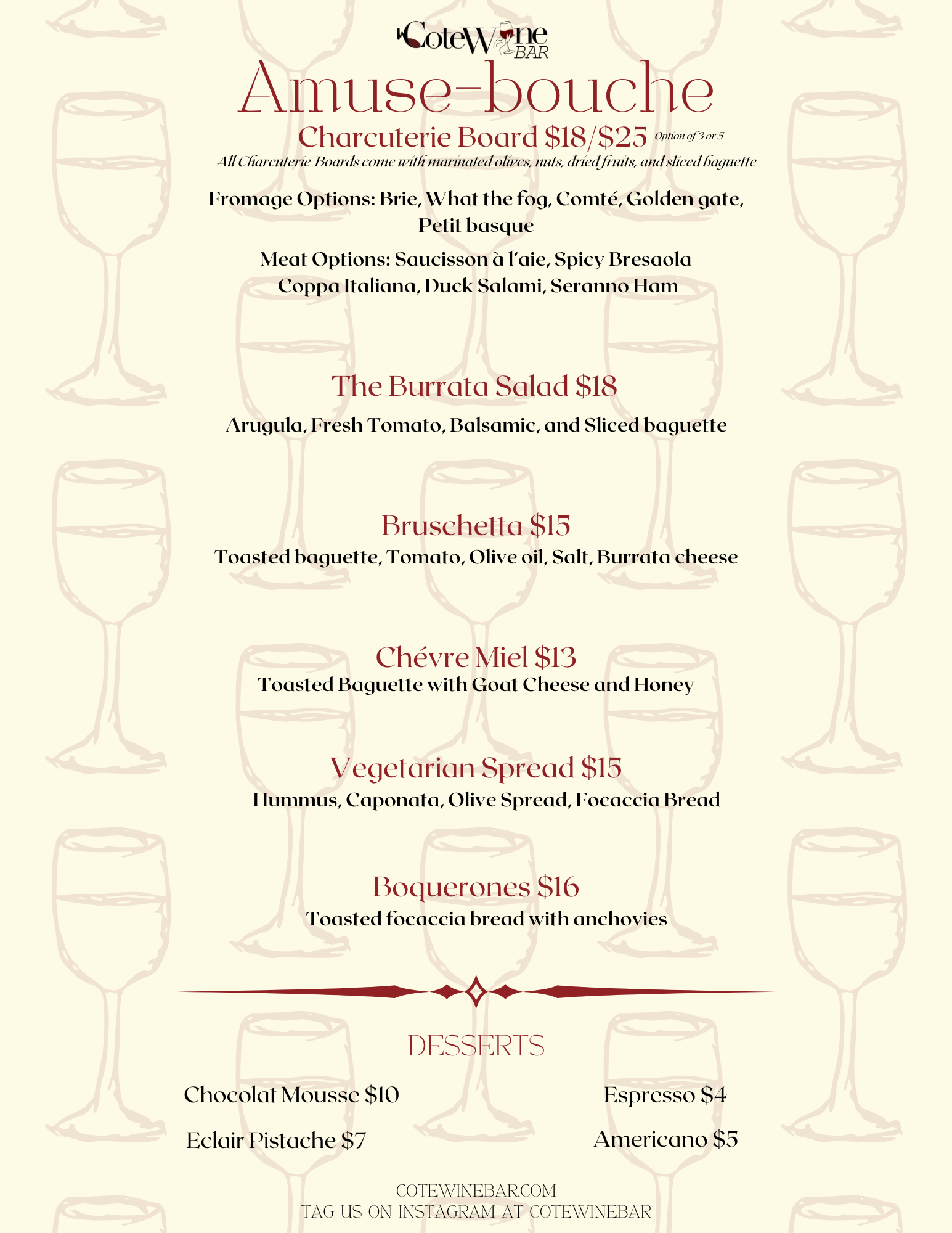 Amuse Bouche — Cote Wine Bar