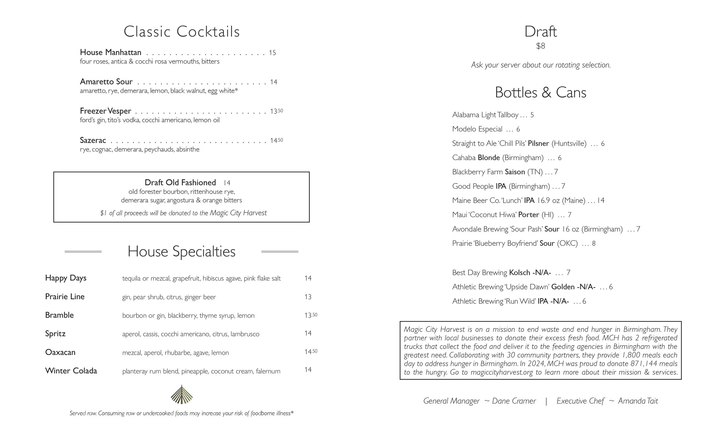 Menus — WOODEN CITY BIRMINGHAM