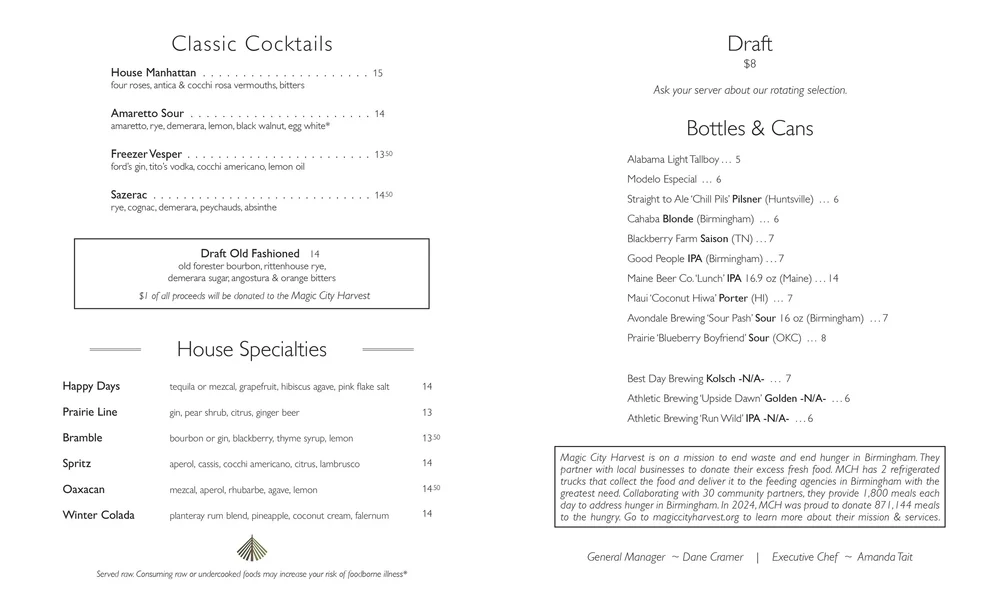 Menus — WOODEN CITY BIRMINGHAM