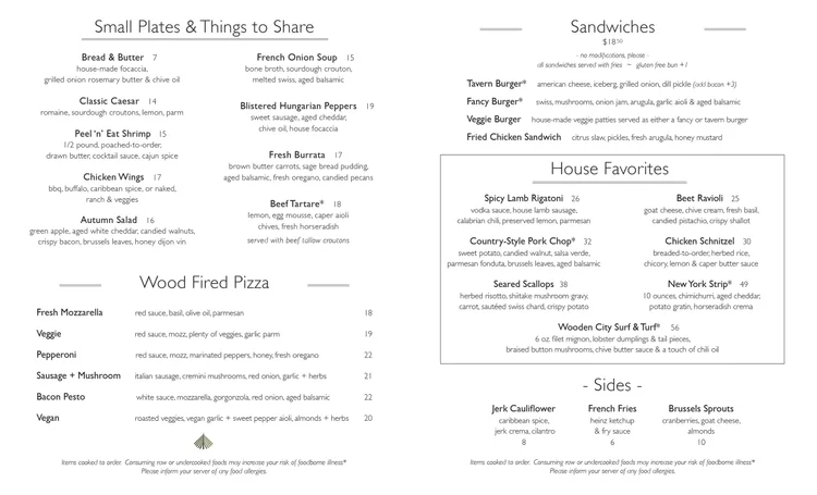 Menus — WOODEN CITY BIRMINGHAM