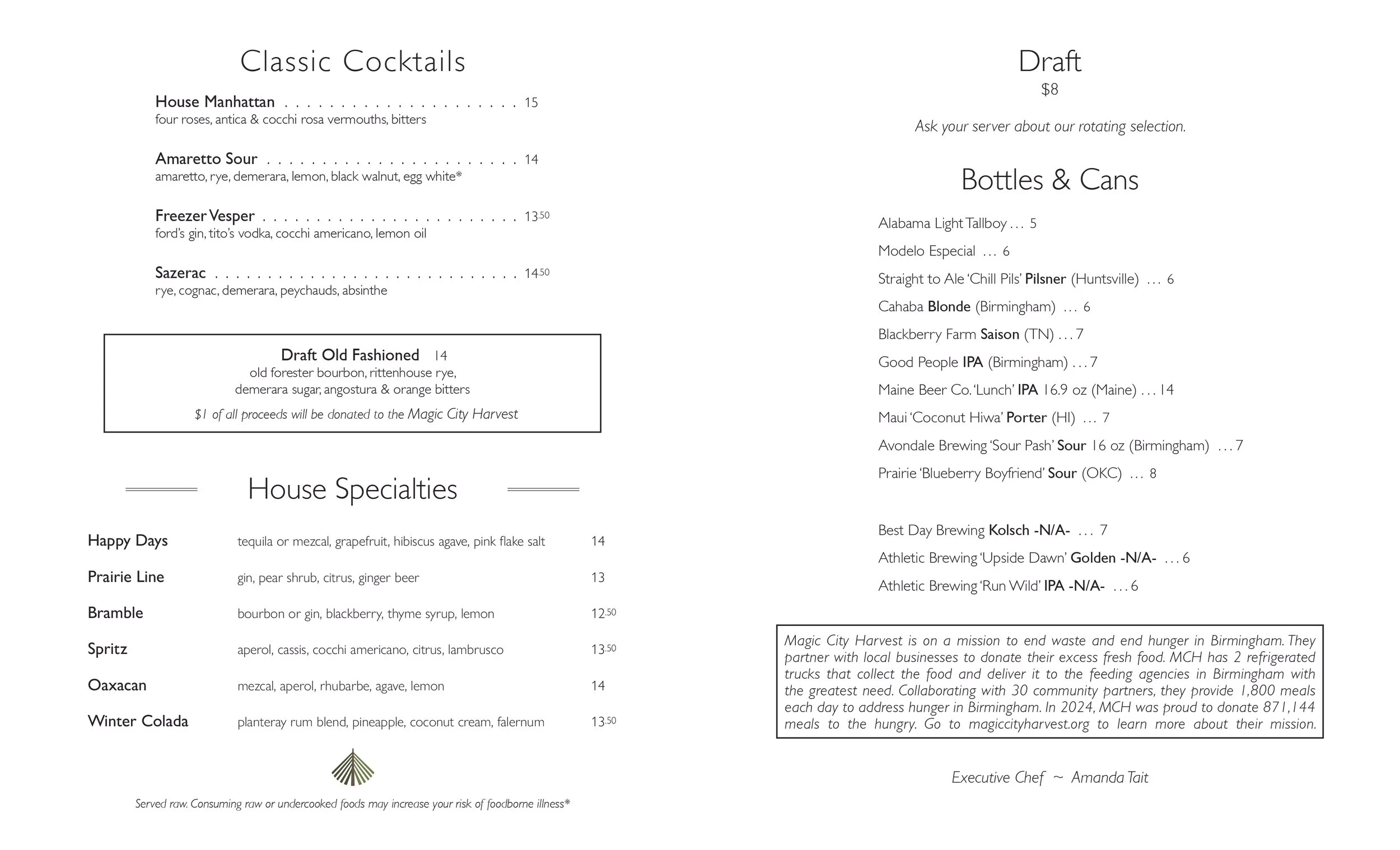 Menus — WOODEN CITY BIRMINGHAM