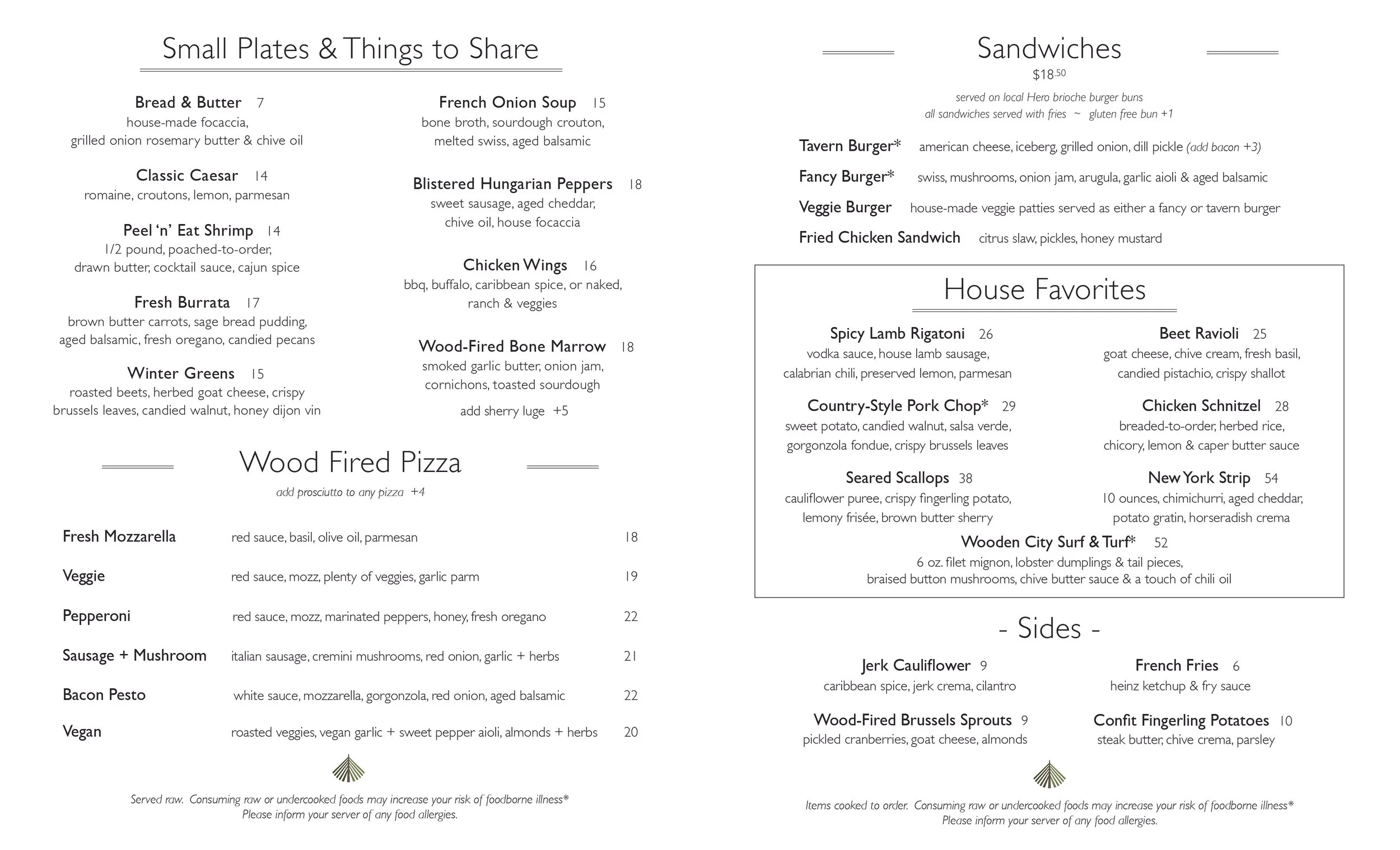 Menus — WOODEN CITY BIRMINGHAM