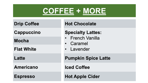 Lynn Canyon Cafe Menu — LYNN CANYON CAFÉ
