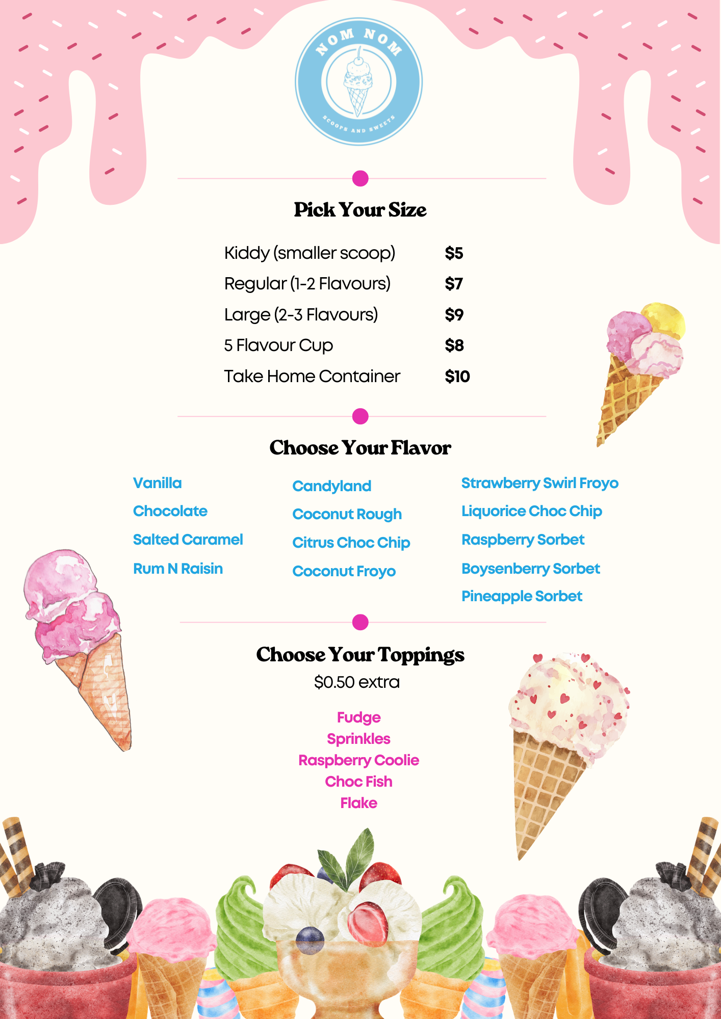 Menu 1 — Nom Nom Clyde