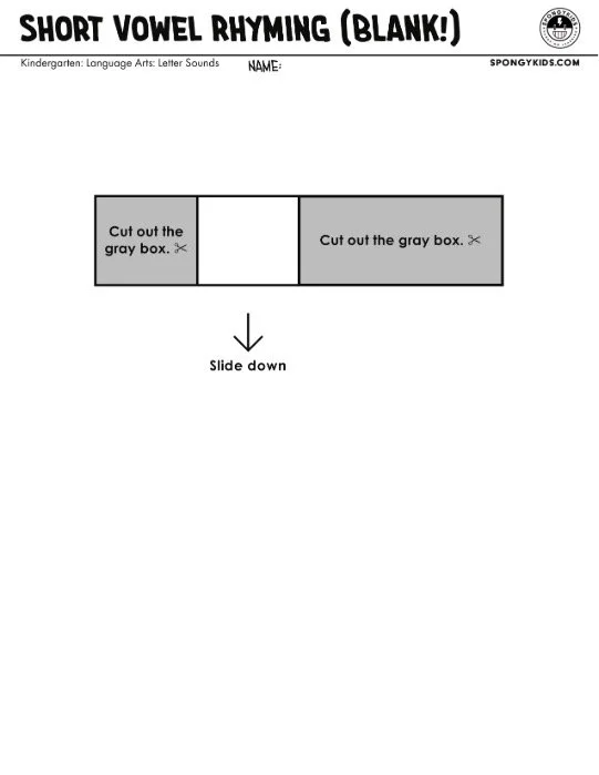 Blank Rhyming Word Worksheets for Teachers — SPONGYKIDS