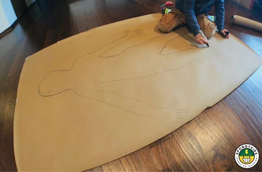 Fun Body Tracing for Kids | Human Body Basics — SPONGYKIDS