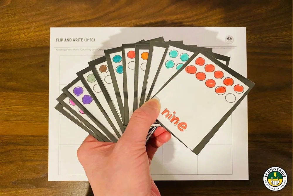 Flip and Write (0-10) | Number Writing Activity — SPONGYKIDS