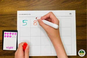Flip and Write (0-10) | Number Writing Activity — SPONGYKIDS