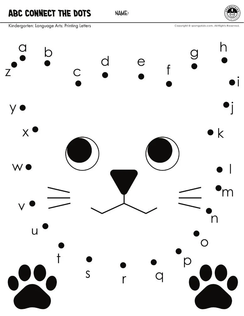 ABC Connect the Dots | Fun Alphabet Worksheet — SPONGYKIDS