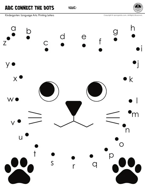 ABC Connect the Dots | Fun Alphabet Worksheet — SPONGYKIDS
