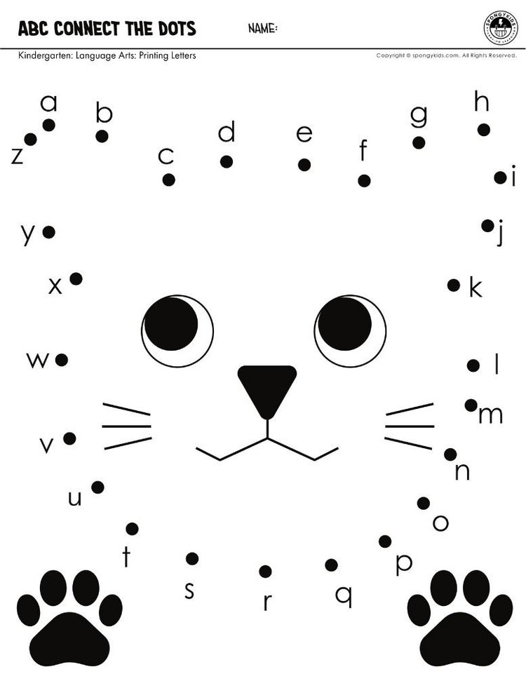 ABC Connect the Dots | Fun Alphabet Worksheet — SPONGYKIDS