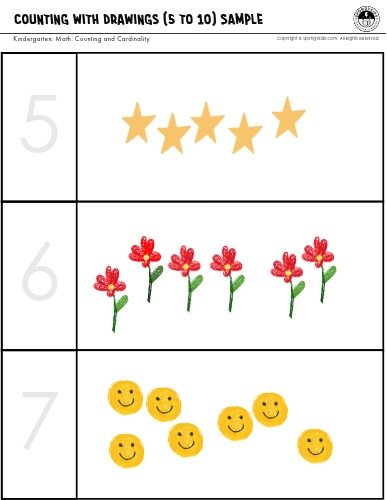 Counting with Drawings (5 to 10) | Fun Math Art — SPONGYKIDS